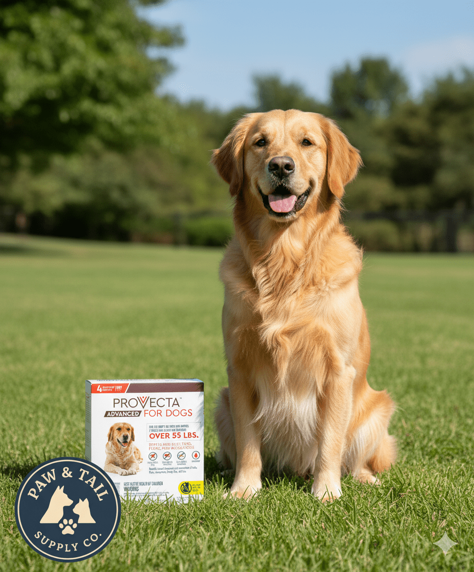 Provecta Advanced Flea and Tick Drops for Dogs Over 55 lb, Kills and ...