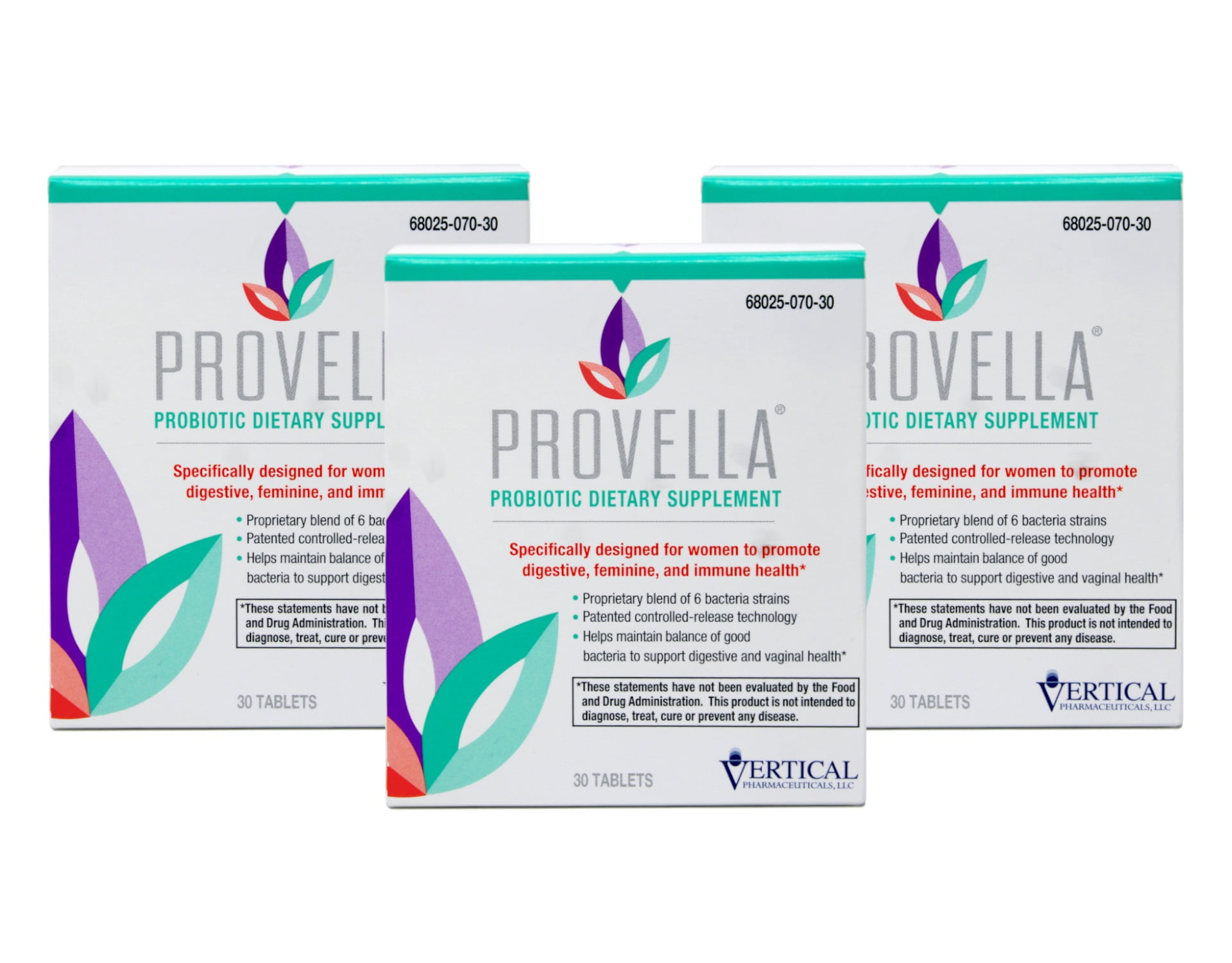 Provella Women's Probiotic Dietary Supplement Tablets, 30 Count - 3 ...