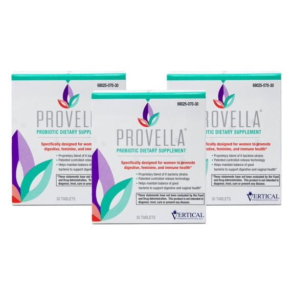 Provella Women's Probiotic Dietary Supplement Tablets, 30 Count - 3 ...