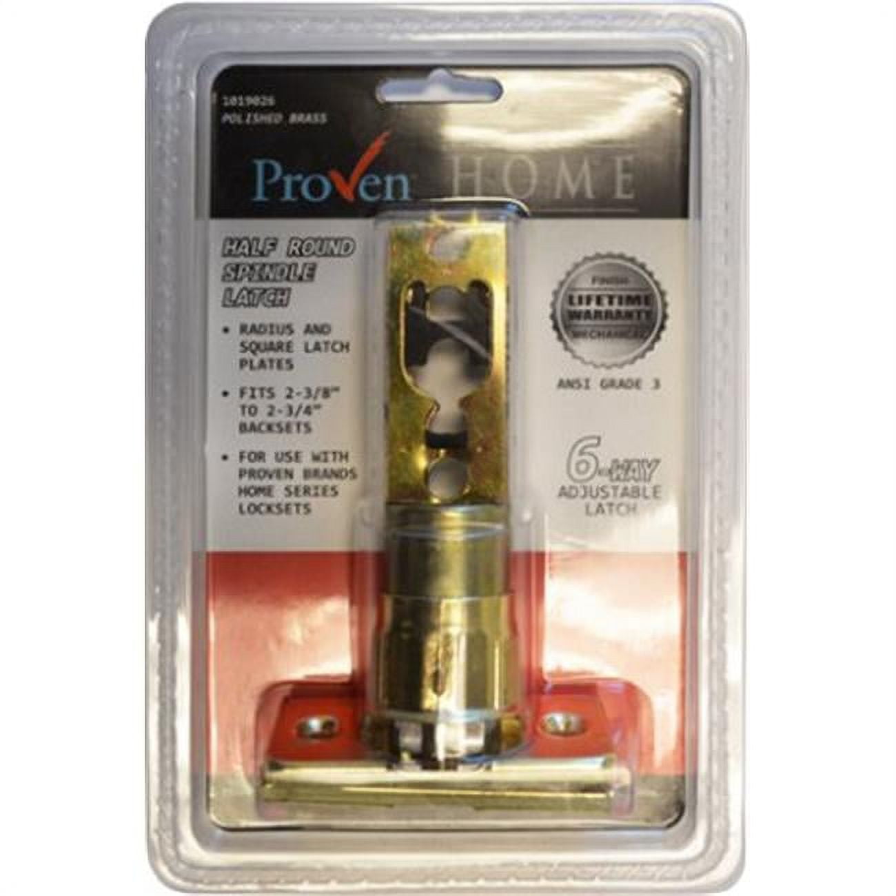 Proven Brands 3 Piece Half Round Spindle Latch - Polished Brass ...