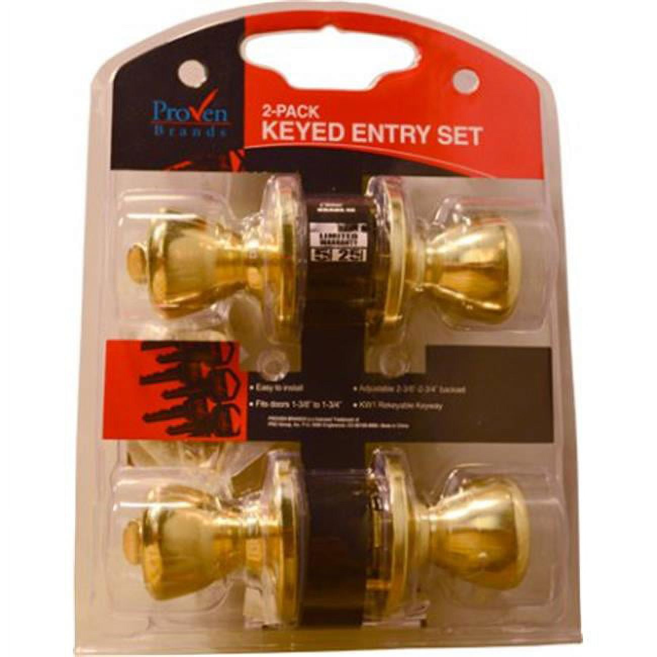 Proven Brands 5762ET-PB-2 2 Piece Locks Entry Set - Walmart.com