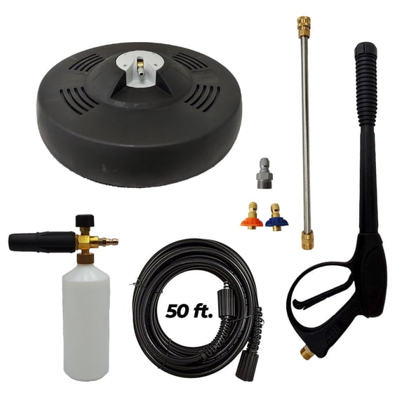 Proven Part 15" Surface Cleaner 3200 PSI, 50' Hose 1/4" M22xM22, Second ...