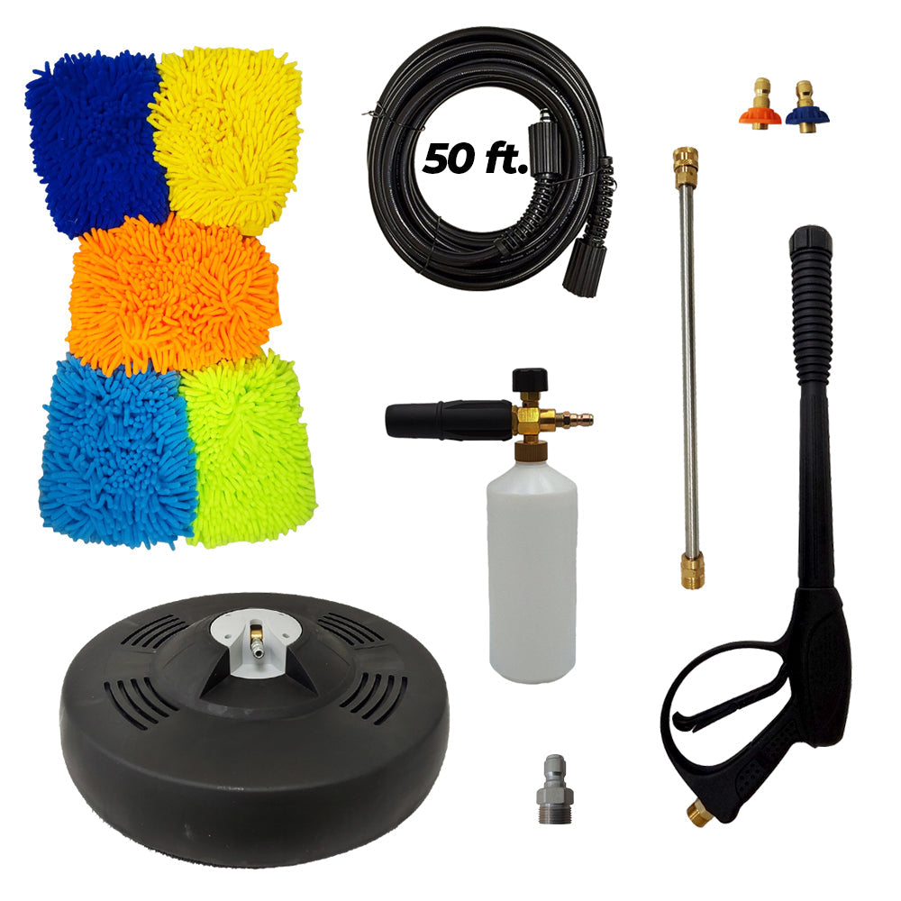 Proven Part 15" Surface Cleaner 3200 PSI, 50' Hose 1/4" M22xM22, Second ...