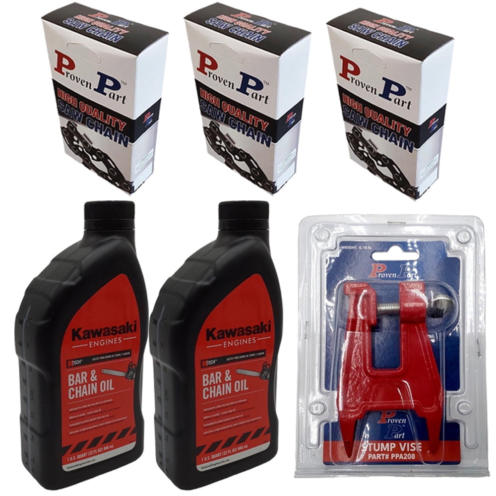 Proven Part (3) Semi Chisel Chain For 10In Bar 1/4" Pitch .043 Gauge ...