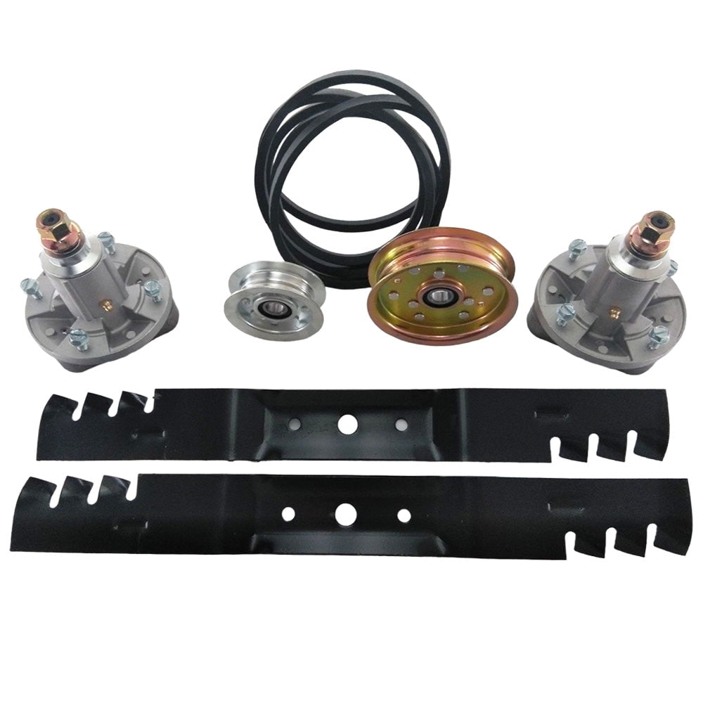 Proven Part 42 Inch Lawn Mower Deck Kit Belt Blades Spindles Pulley ...