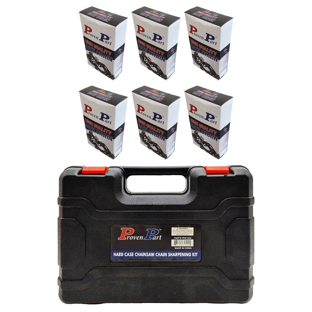 Proven Part 6-16"Full Chisel Chain 3/8Lp .043G 55Dl, Files, Guide ...