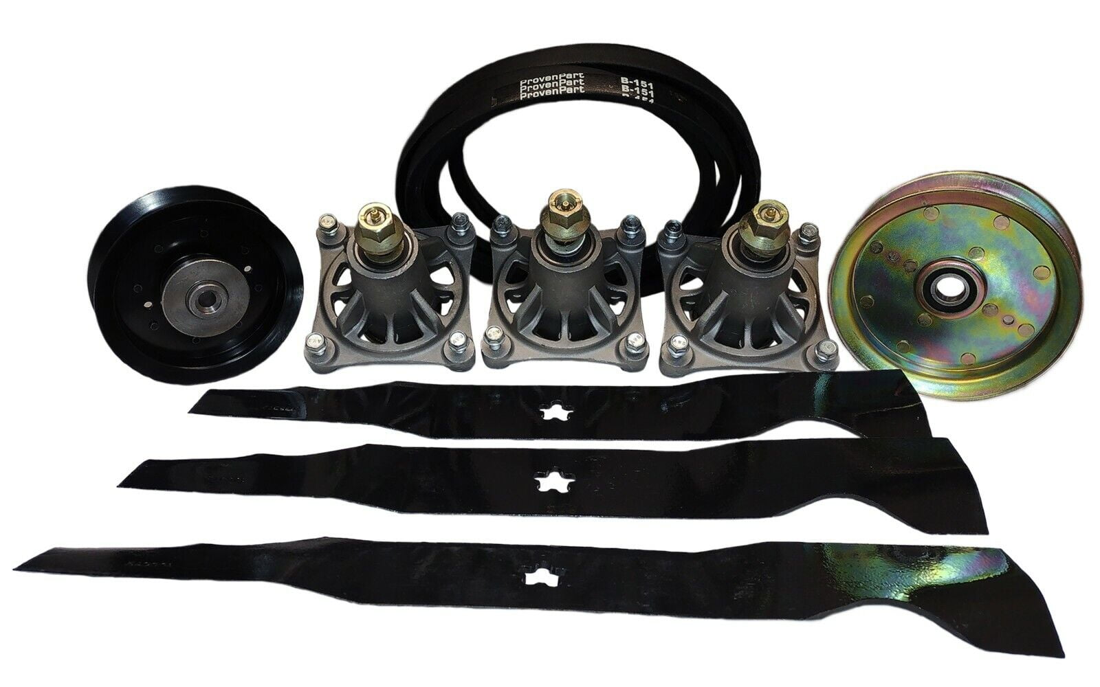 Proven Part Deck Rebuild Kit Blade Spindle Belt Idler For Husqvarna ...