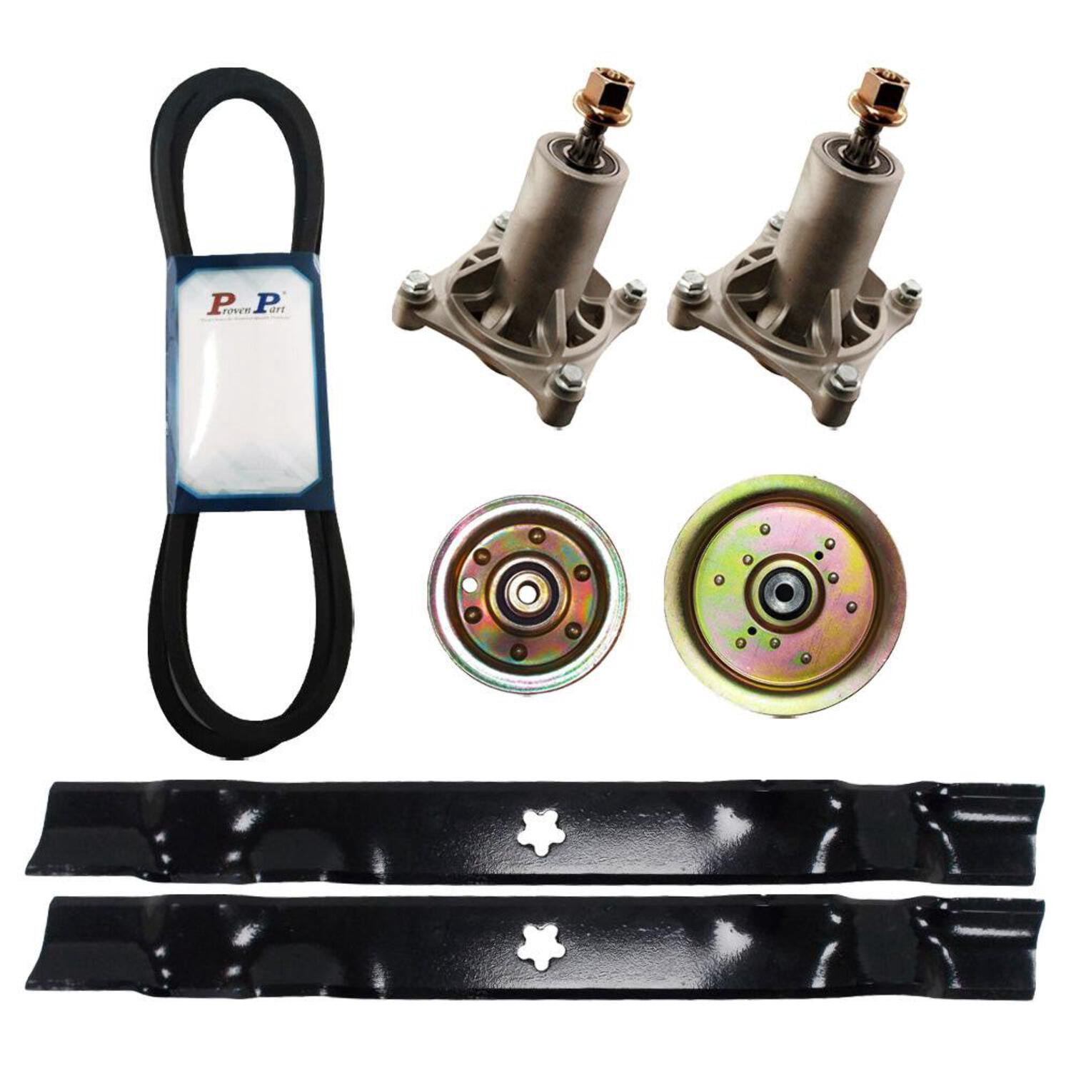 Proven Part Lawn Mower Deck Rebuild Kit For 42 Inch Spindles Blades ...