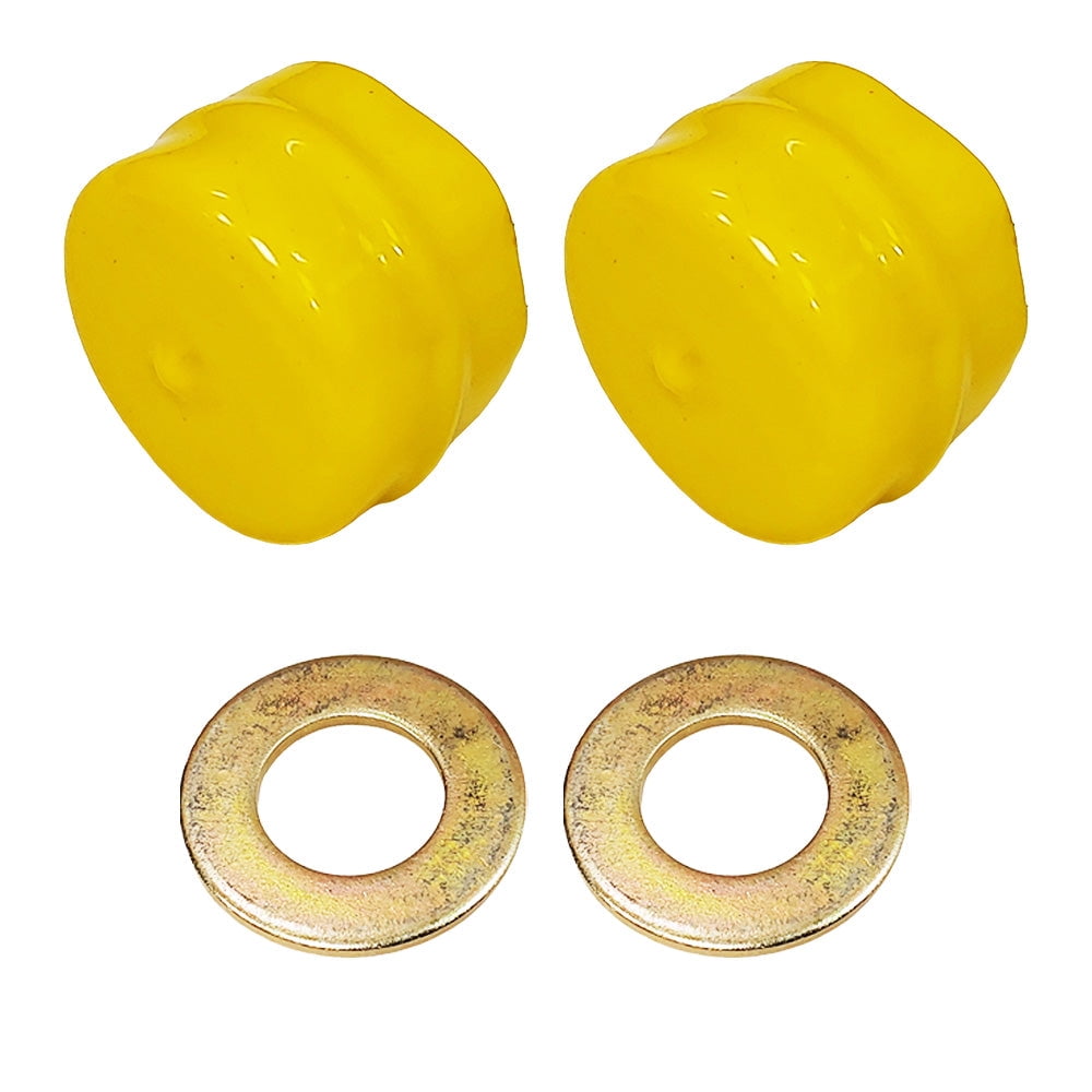 Proven Part Set Of 2 Riding Mower Yellow Wheel Hub Caps And Thrust ...