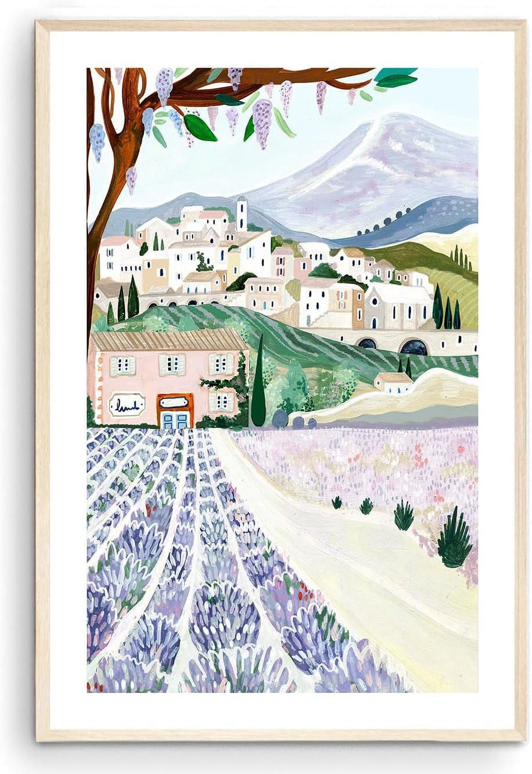 Provence Art Print - Lavender Fields, France Wall Art, Travel Poster ...