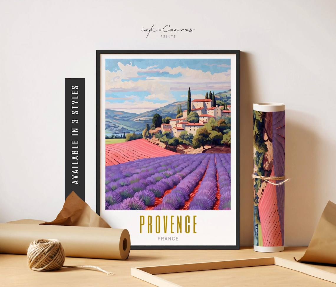 Provence France Poster Provence Lavender Vintage Provence Art Poster ...