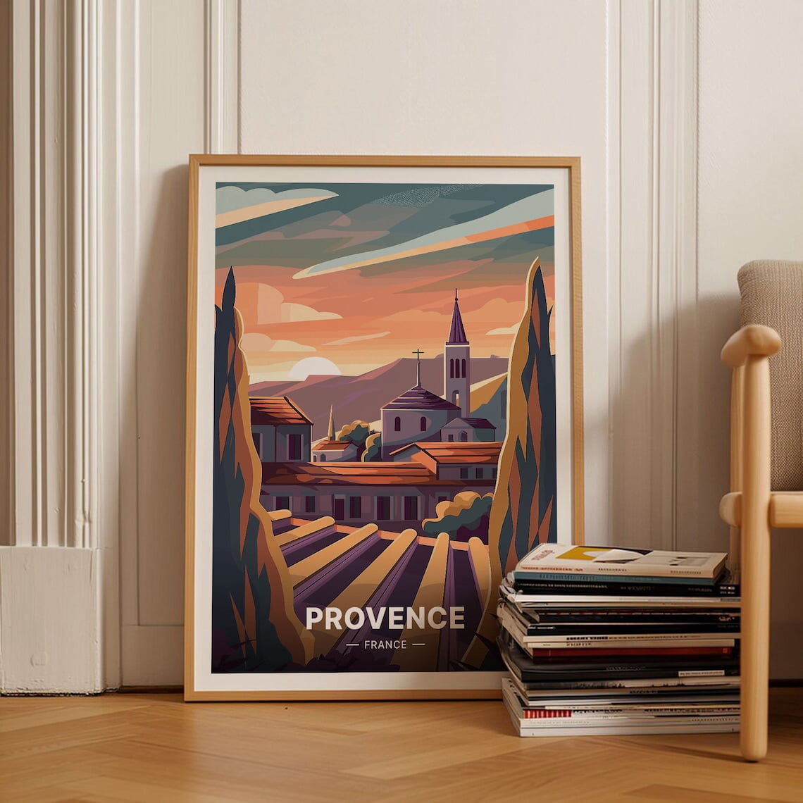 Provence France Scenic Landscape Wall Art Unframed Paper Print ...