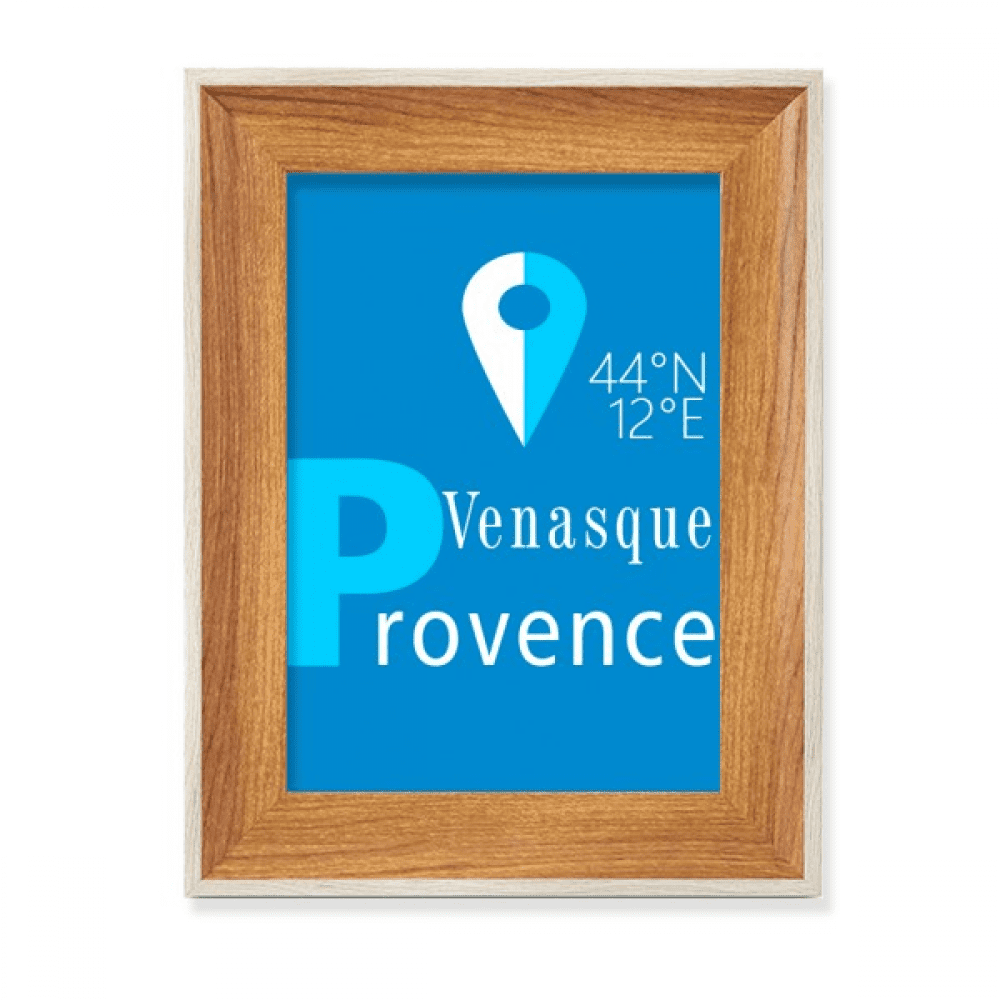 Provence Geography Coordinates Trave Desktop Wooden Photo Frame Display ...