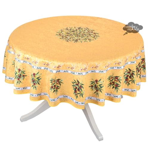 Provence Olivier Yellow French Provencal Polyester Tablecloth - 70 ...