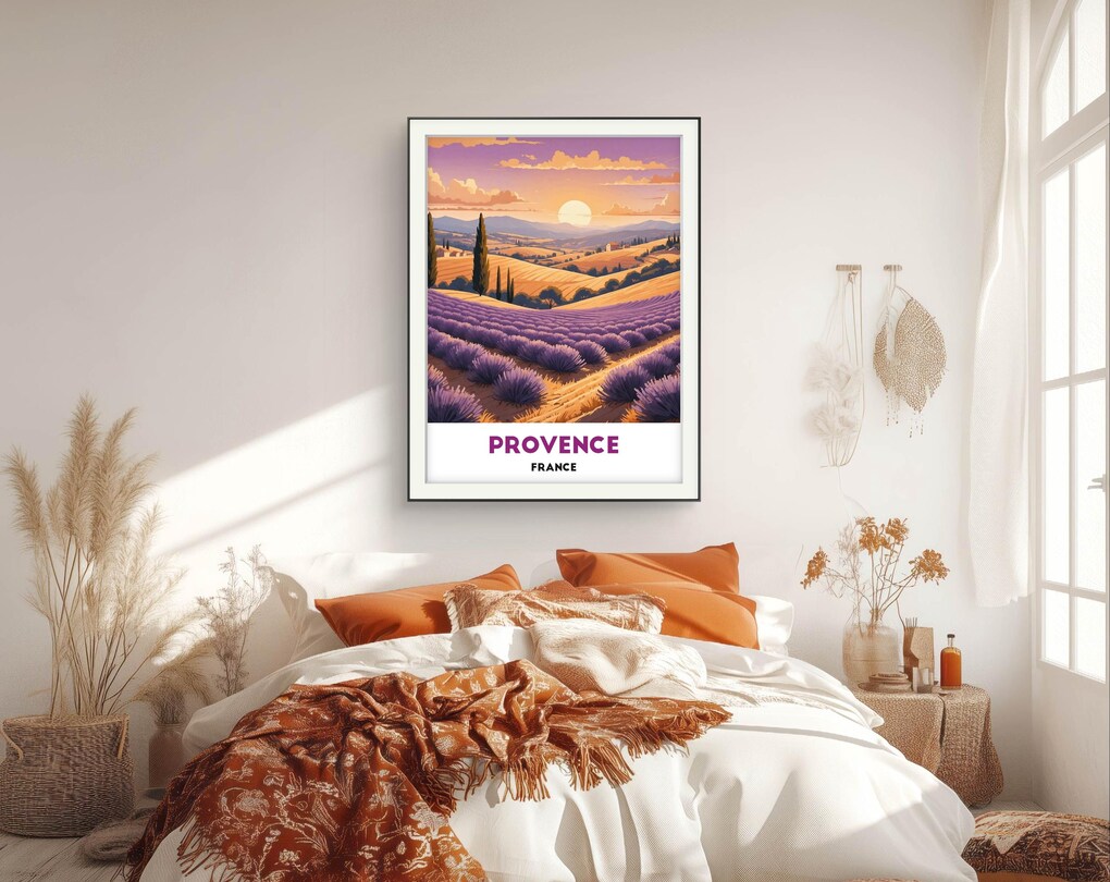 Provence Poster Enchanting Lavender Fields Of Provence: Captivating Art ...