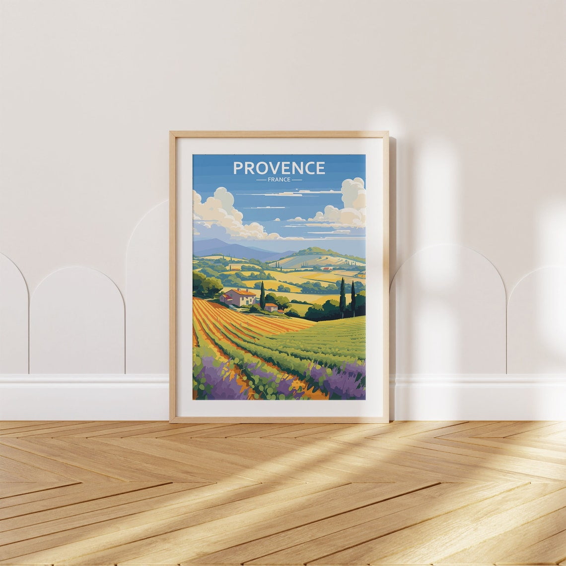 Provence Poster France Scenic Countryside Wall Art Decor, Unframed ...