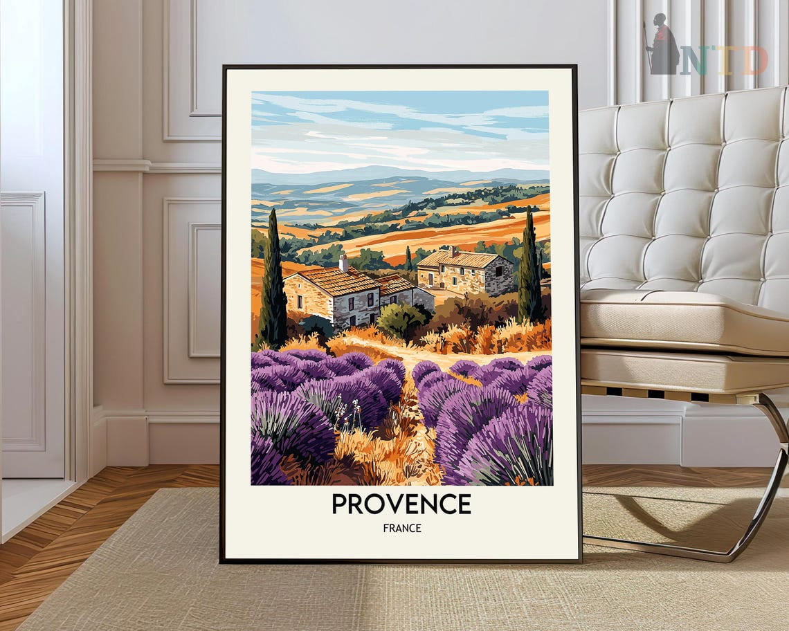 Provence Poster, France Travel Print, French Decor, Europe Travel ...