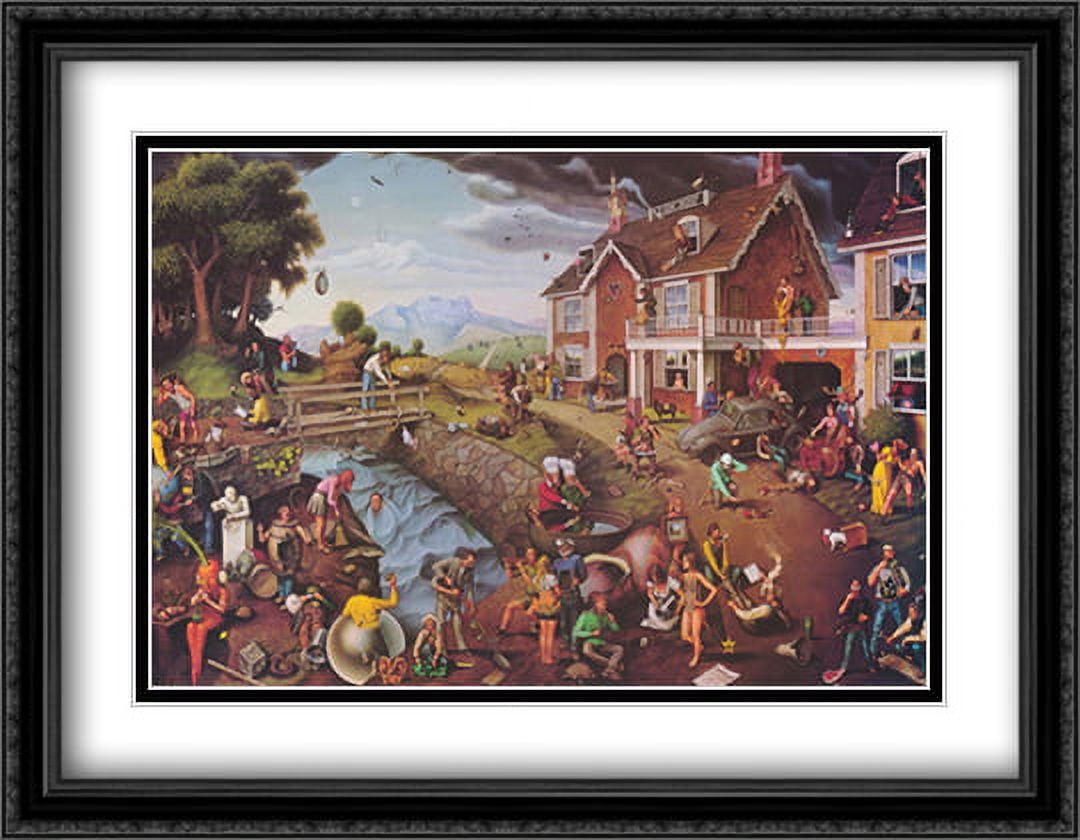 Proverbidioms 2x Matted 32x26 Large Black Ornate Framed Art Print by ...