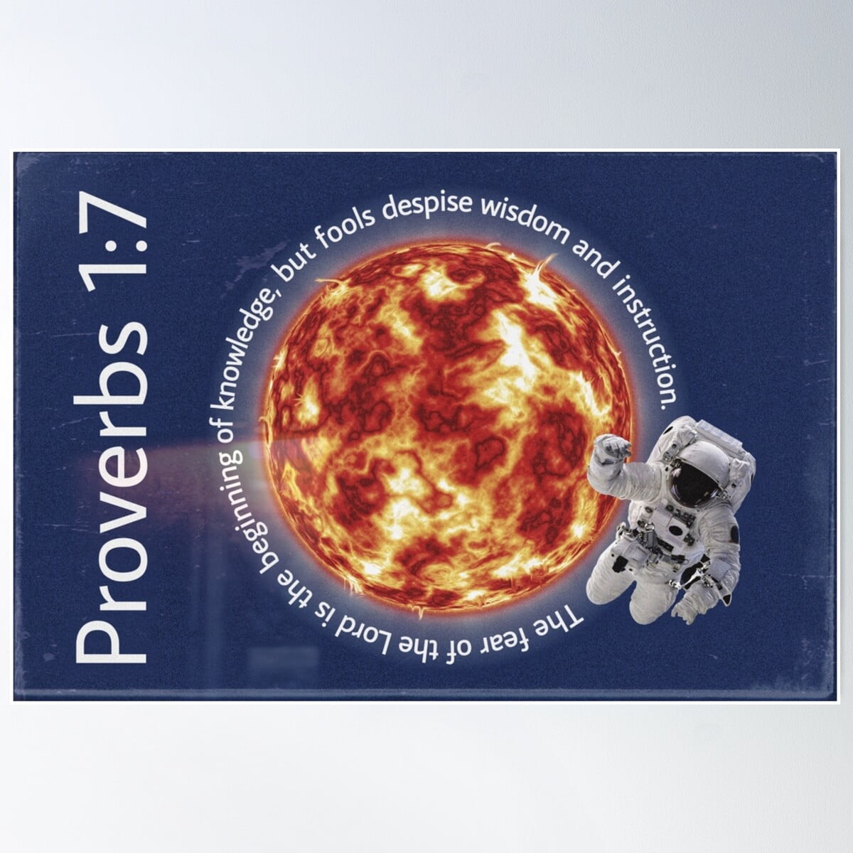 Proverbs 1:7 Poster Wall Art, Modern Wall Decor For Living Room Bedroom ...