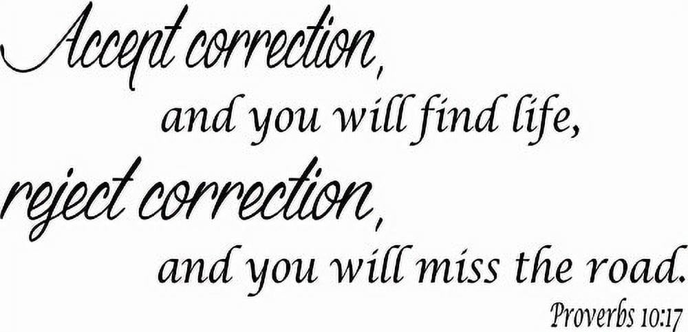 Proverbs 10:17 Bible Verse Vinyl Wall Decal by Scripture Wall Art, 11 ...