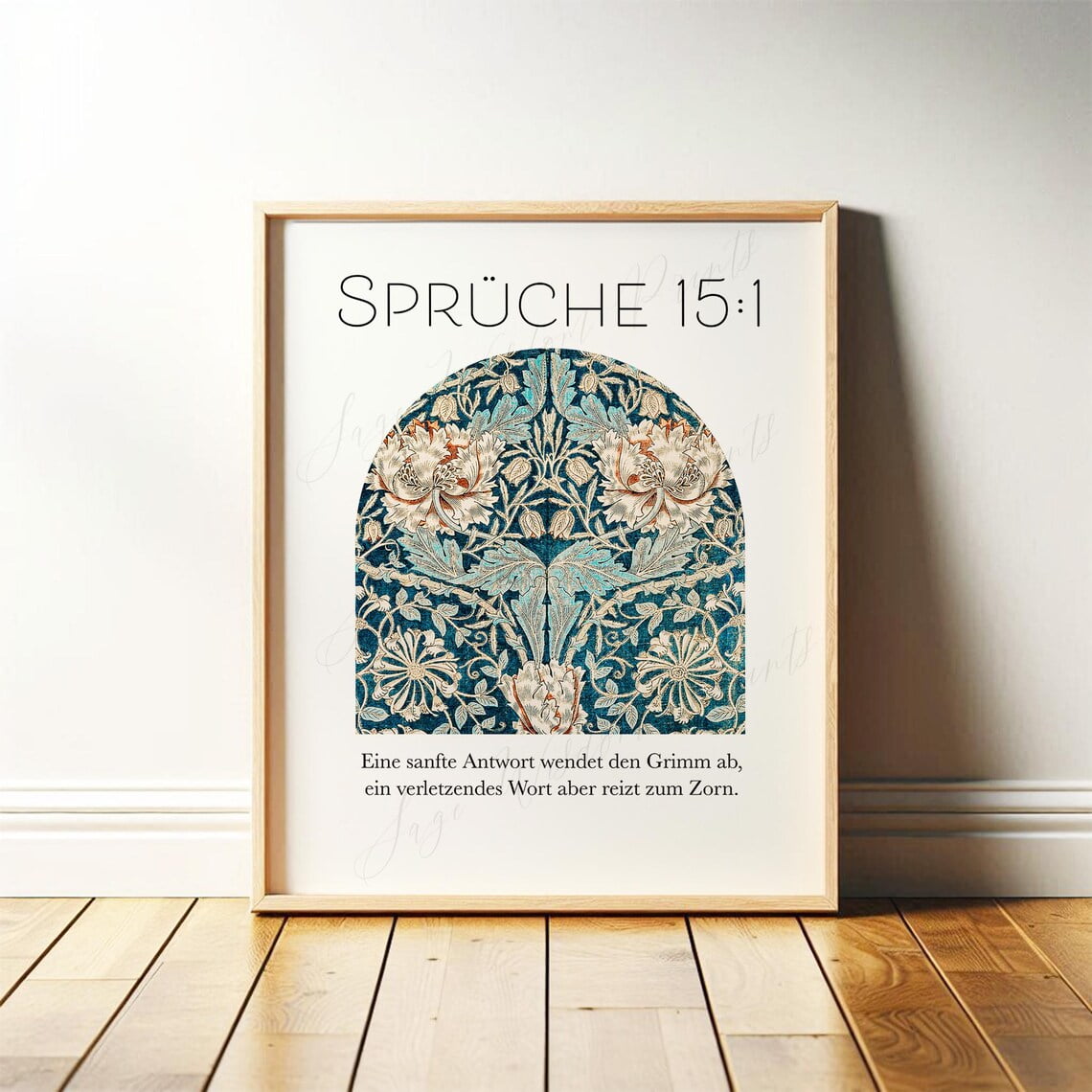 Proverbs 15:1, German Version, Bible Verse Wall Art, Scripture, Gentle ...