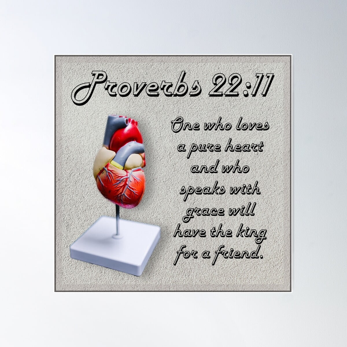 Proverbs 22:11 Poster Wall Art, Modern Wall Decor For Living Room ...