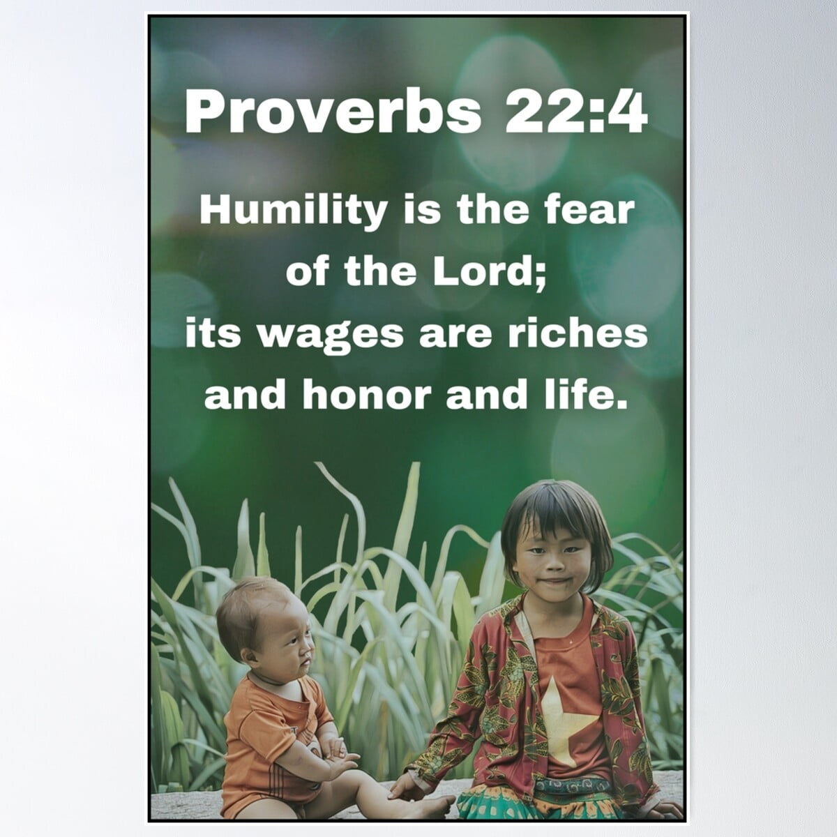 Proverbs 22:4 Poster Wall Art, Modern Wall Decor For Living Room ...