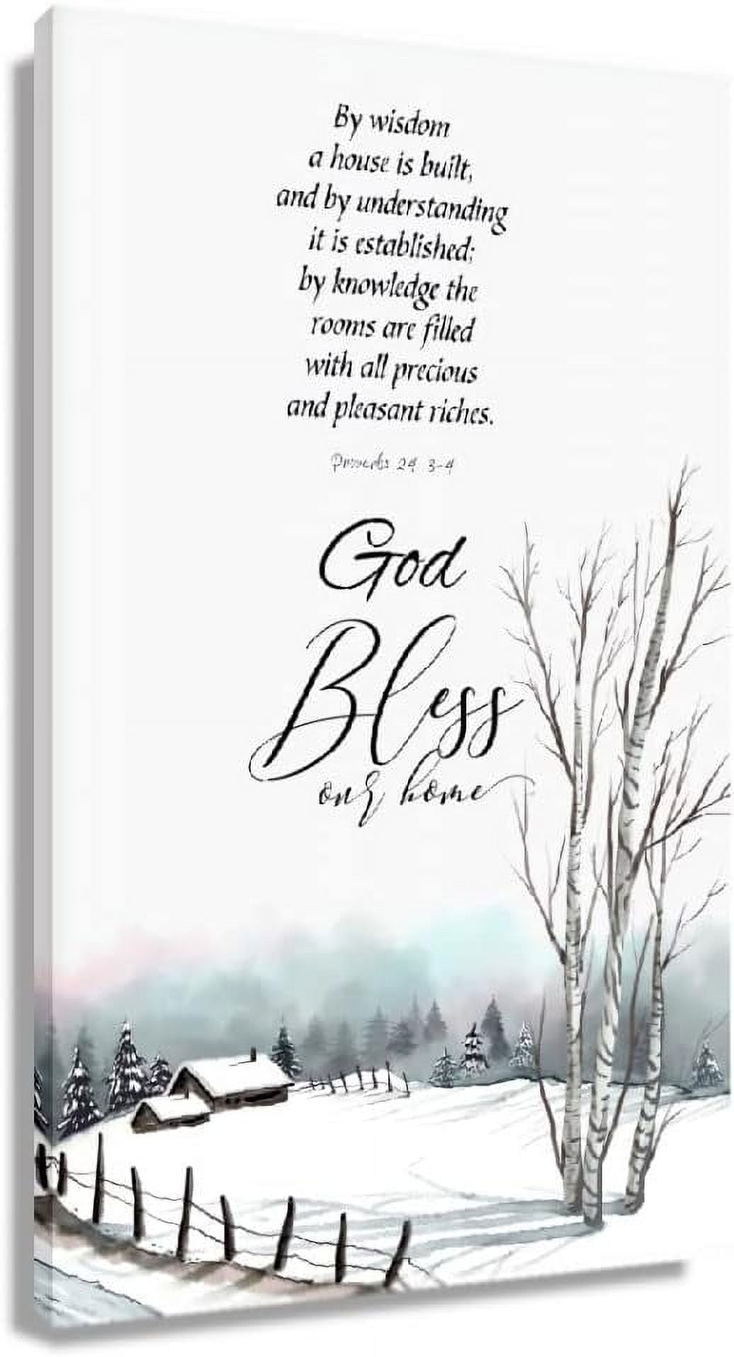 Proverbs 24 3-4 Bible Verse Wall Art by Wisdom A House is Built Prayer ...