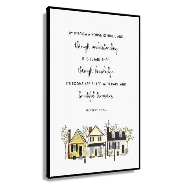 Proverbs 24 3-4 By Wisdom Bible Verse Wall Art, Scripture Print ...