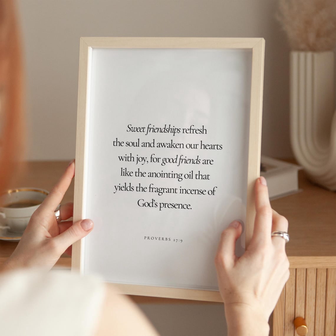 Proverbs 27:9 Sweet Friendships Bible Verse Christian For Friend Wall ...