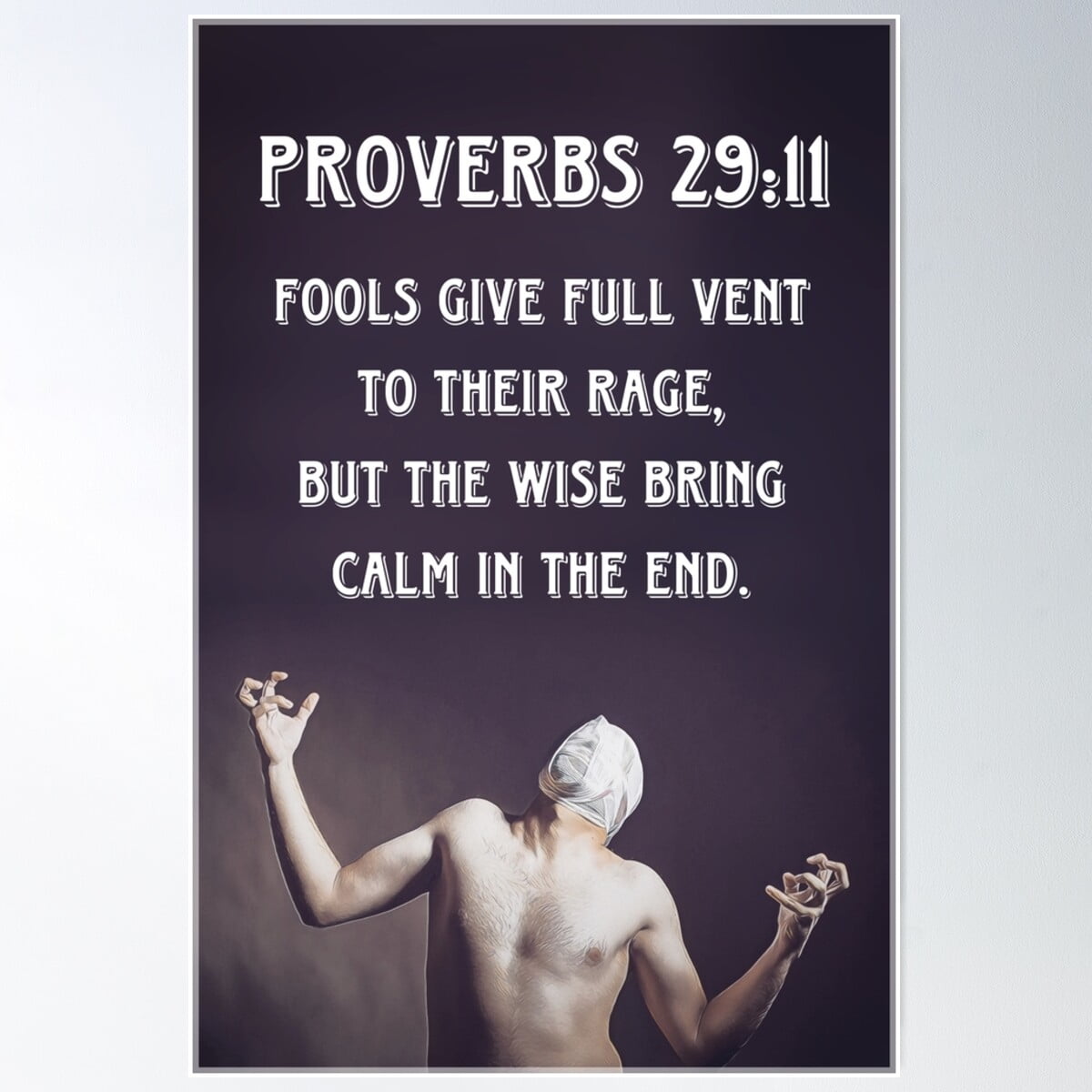 Proverbs 29:11 Poster Wall Art, Modern Wall Decor For Living Room ...