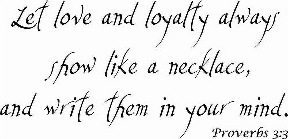 Proverbs 3:3 LBible Verse Vinyl Wall Decal by Scripture Wall Art, 11 ...