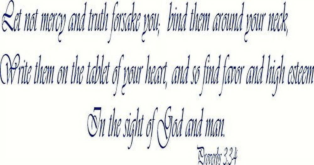 Proverbs 3:34, Bible Verse Vinyl Wall Decal by Scripture Wall Art, 11 ...
