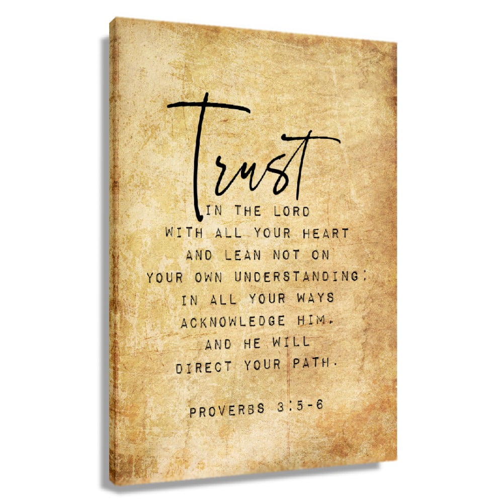 Proverbs 3 5-6 Bible Quote Wall Art Scripture Posters Poster Landscape ...