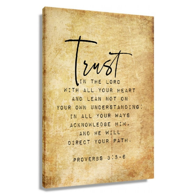 Proverbs 3 5-6 Bible Quote Wall Art Scripture Posters Poster Landscape ...