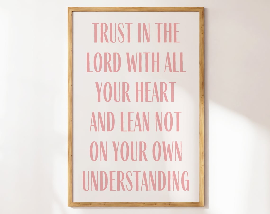 Proverbs 3:5-6 Christian Wall Art Bible Verse Quote Coastal ...
