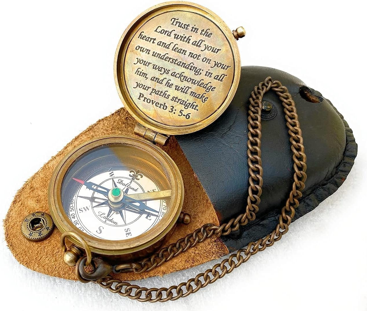 Proverbs 3: 5-6 Engraved Compass Gift for Men, Trust In The Lord ...