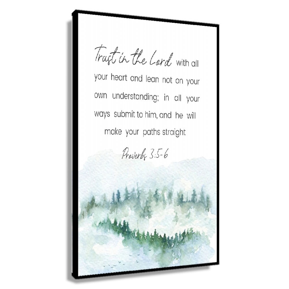 Proverbs 3 5-6 Trust in The Lord Bible Verse Wall Art, Printable Wall ...