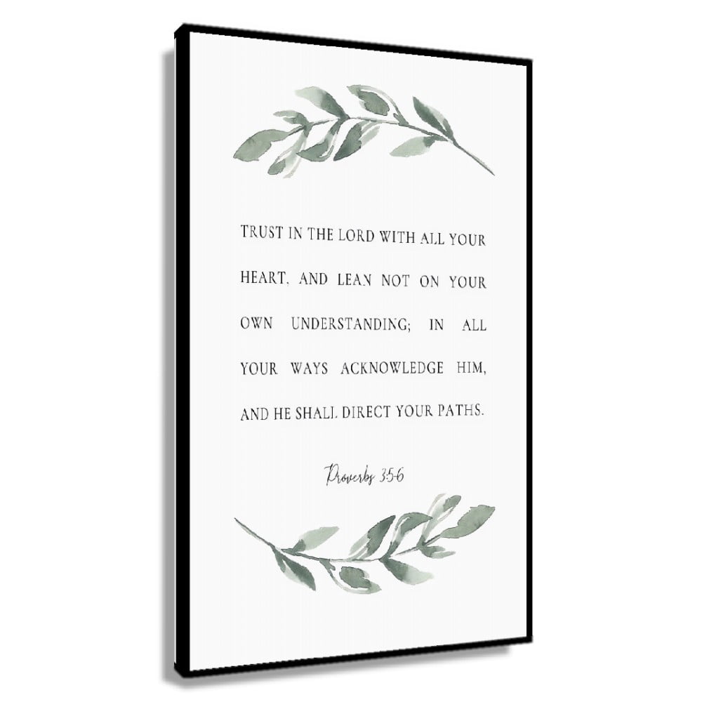 Proverbs 3 5-6 Trust in The Lord with All Your Heart Bible Verse Wall ...