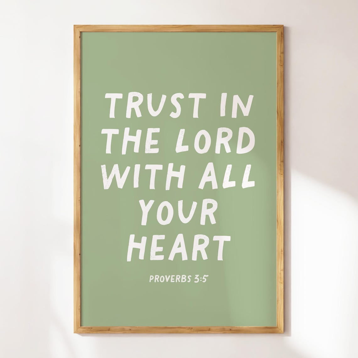 Proverbs 3:5 Christian Wall Art Bible Verse Wall Art Minimalist ...