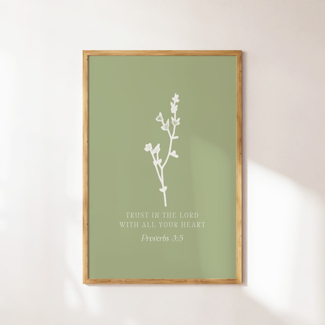 Proverbs 3:5 Christian Wall Art, Flower Market Minimalist Bible Verse ...