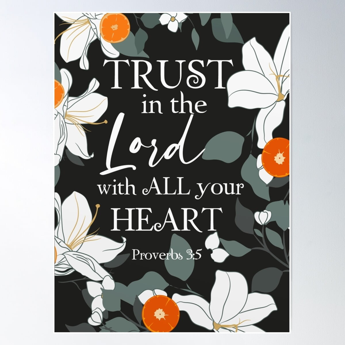 Proverbs 3:5 Poster Wall Art, Modern Wall Decor For Living Room Bedroom ...