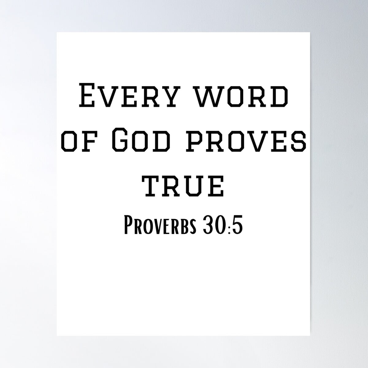 Proverbs 30:5 Bible Verse Poster Wall Art, Modern Wall Decor For Living ...