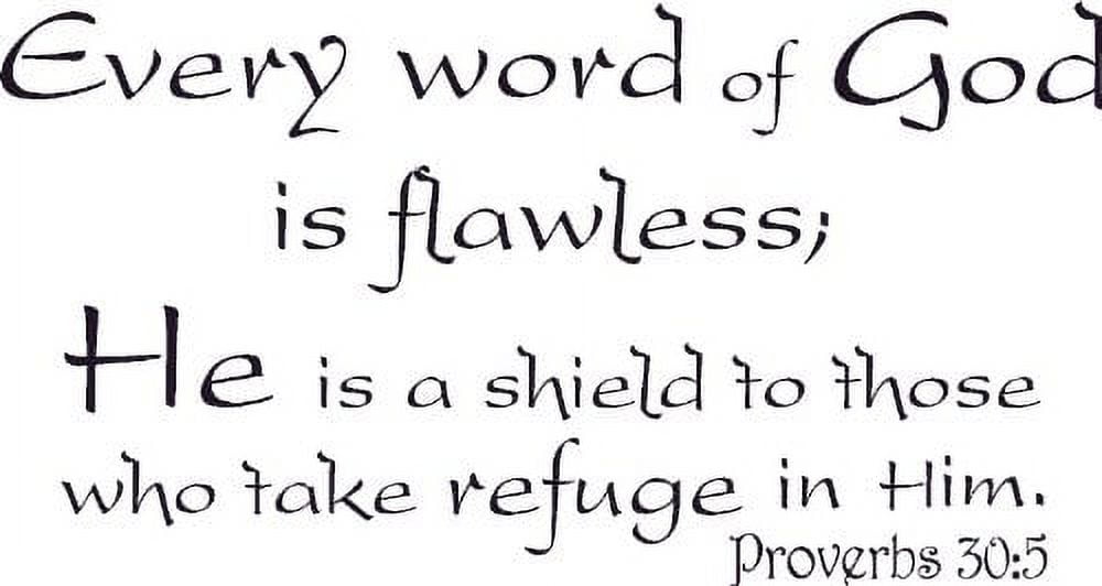 Proverbs 30:5, Vinyl Wall Art, Every Word of God Is Flawless a Shield ...