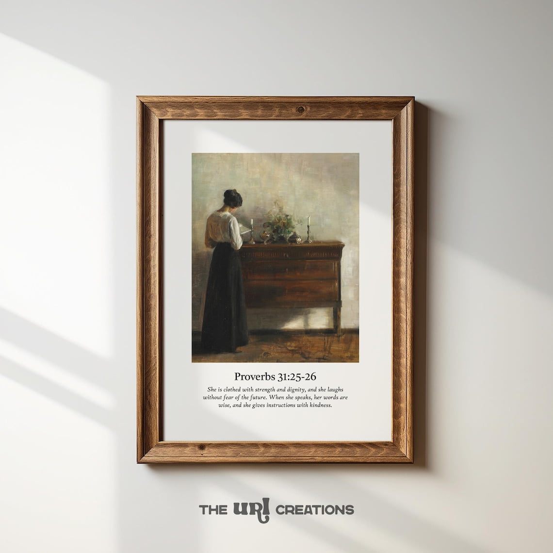 Proverbs 31:25 Bible Verse Wall Art, Christian Wall Art For Moms ...