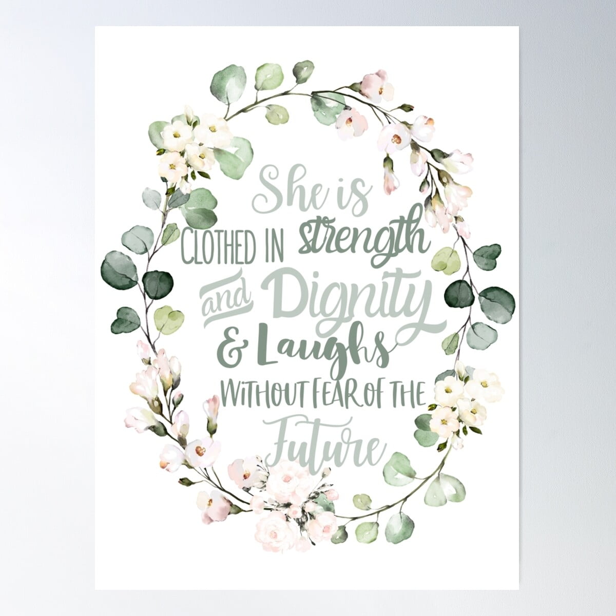 Proverbs 31:25 Clothed In Strength And Dignity - Christian Wreath ...