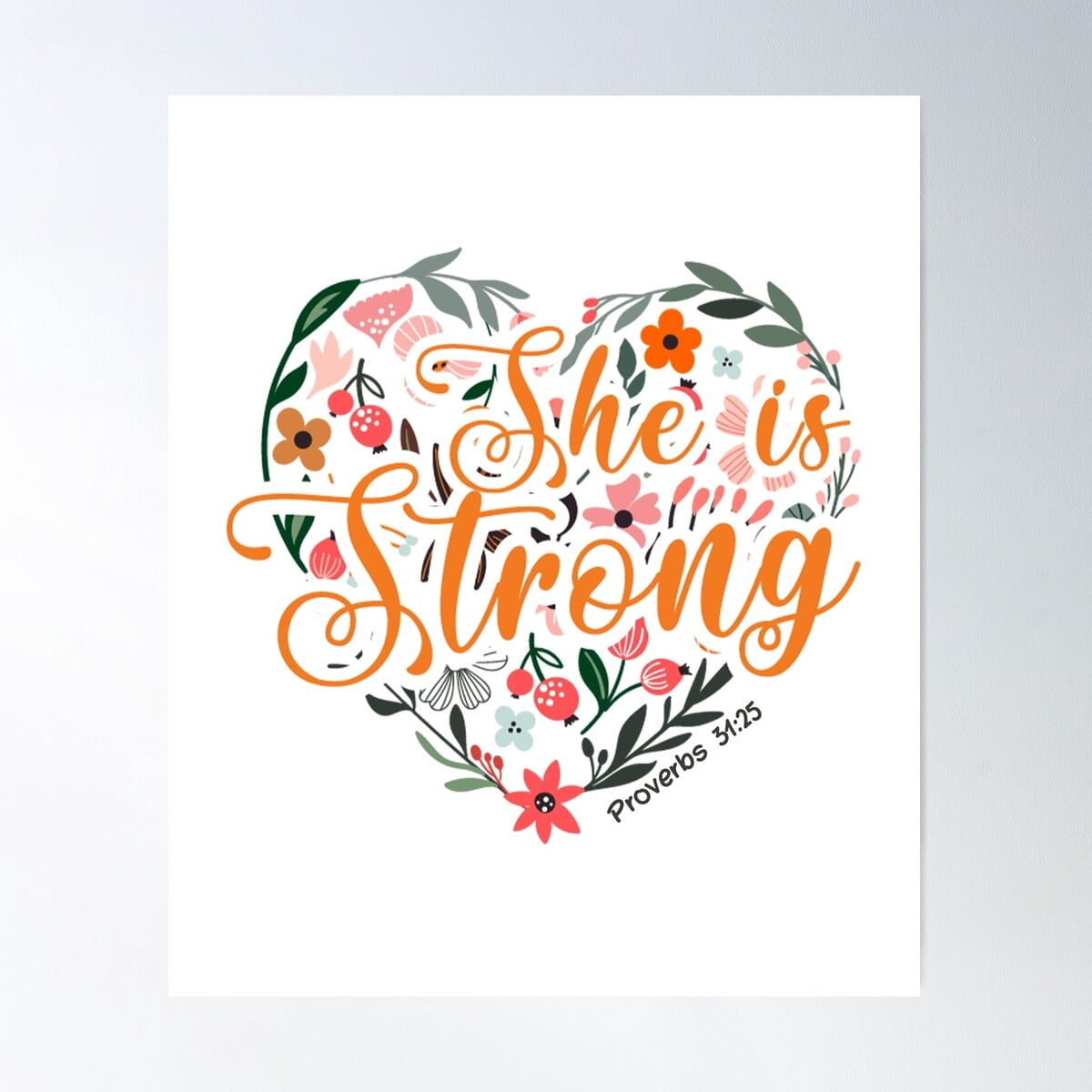 Proverbs 31 25 Poster Wall Art, Modern Wall Decor For Living Room ...