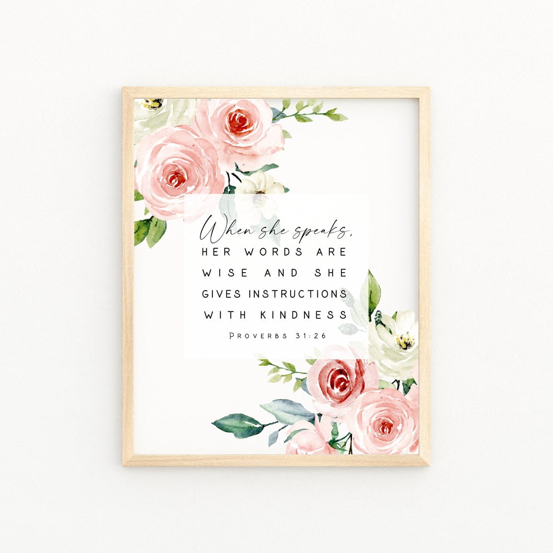 Proverbs 31:26 Wisdom Bible Verse Print - Walmart.com