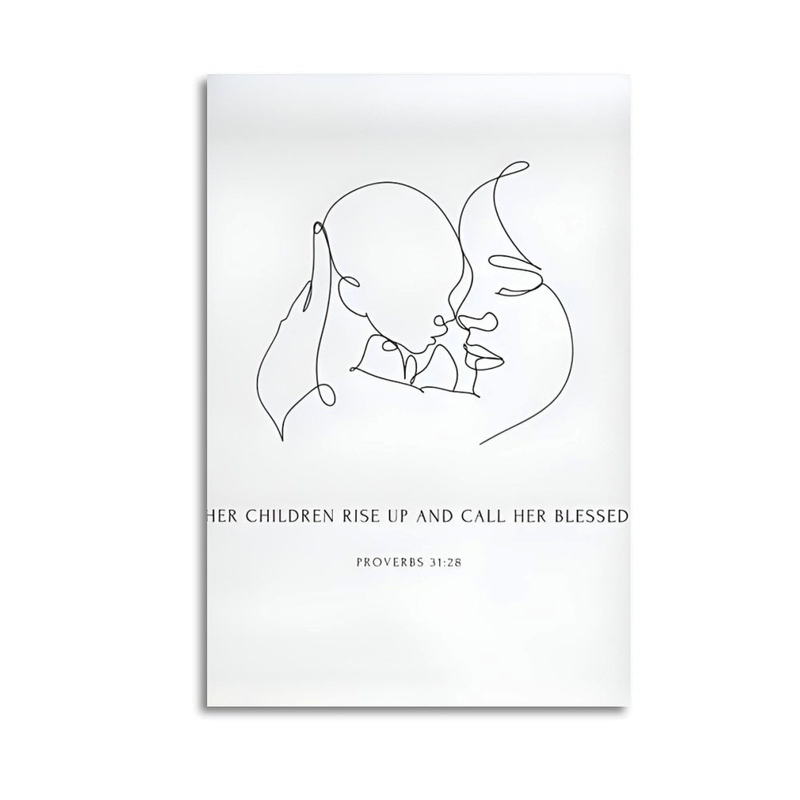 Proverbs 31:28, Mother's Day Christian Print, Bible Verse Poster Great ...