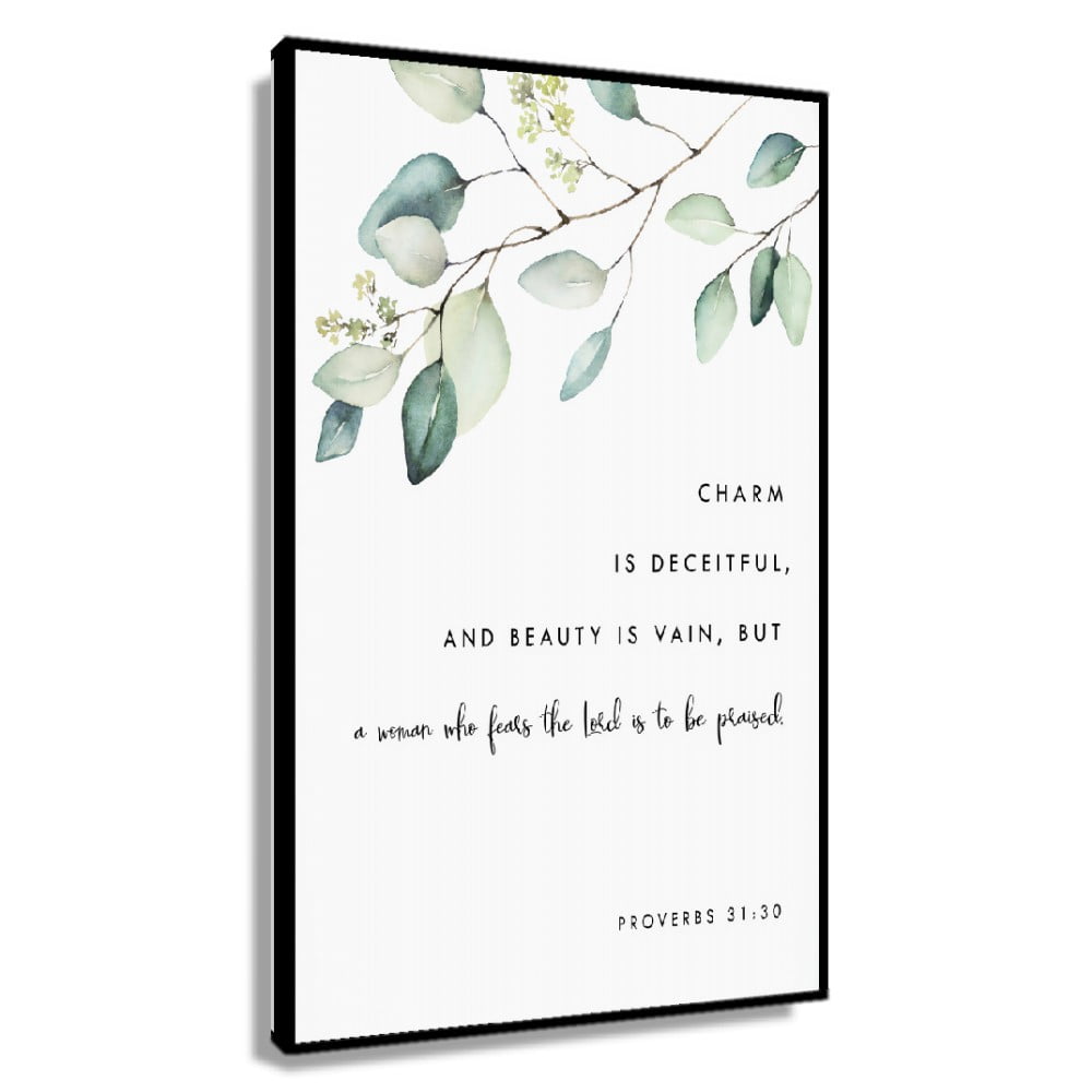 Proverbs 31 30 Mother's Day Bible Verse Print, Printable Wall Art ...